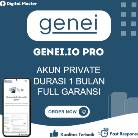 Jual Genei AI Pro Premium 1 Bulan Private Resmi Full Garansi | Genei.io ...