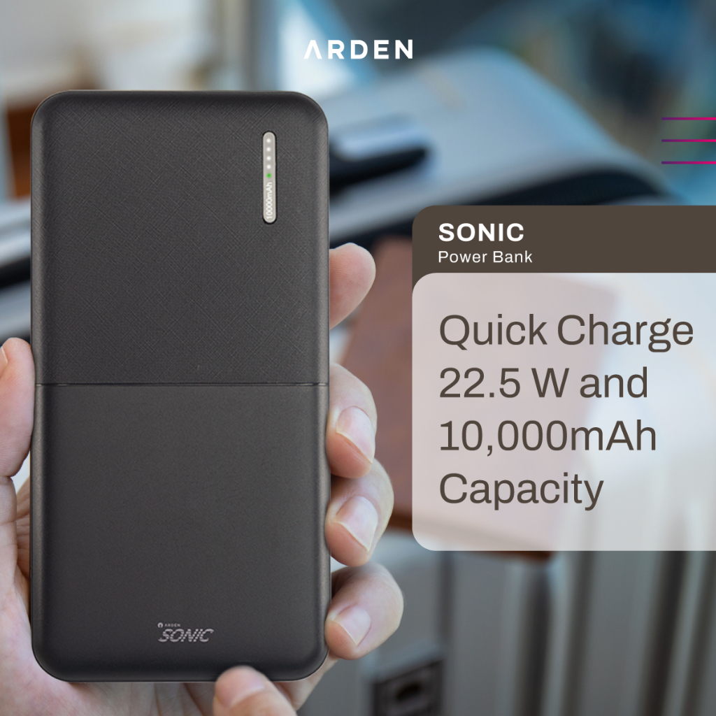 Jual ARDEN Sonic Powerbank 10.000mAh Ultra Fast Charging 22.5W QC 3.0 ...