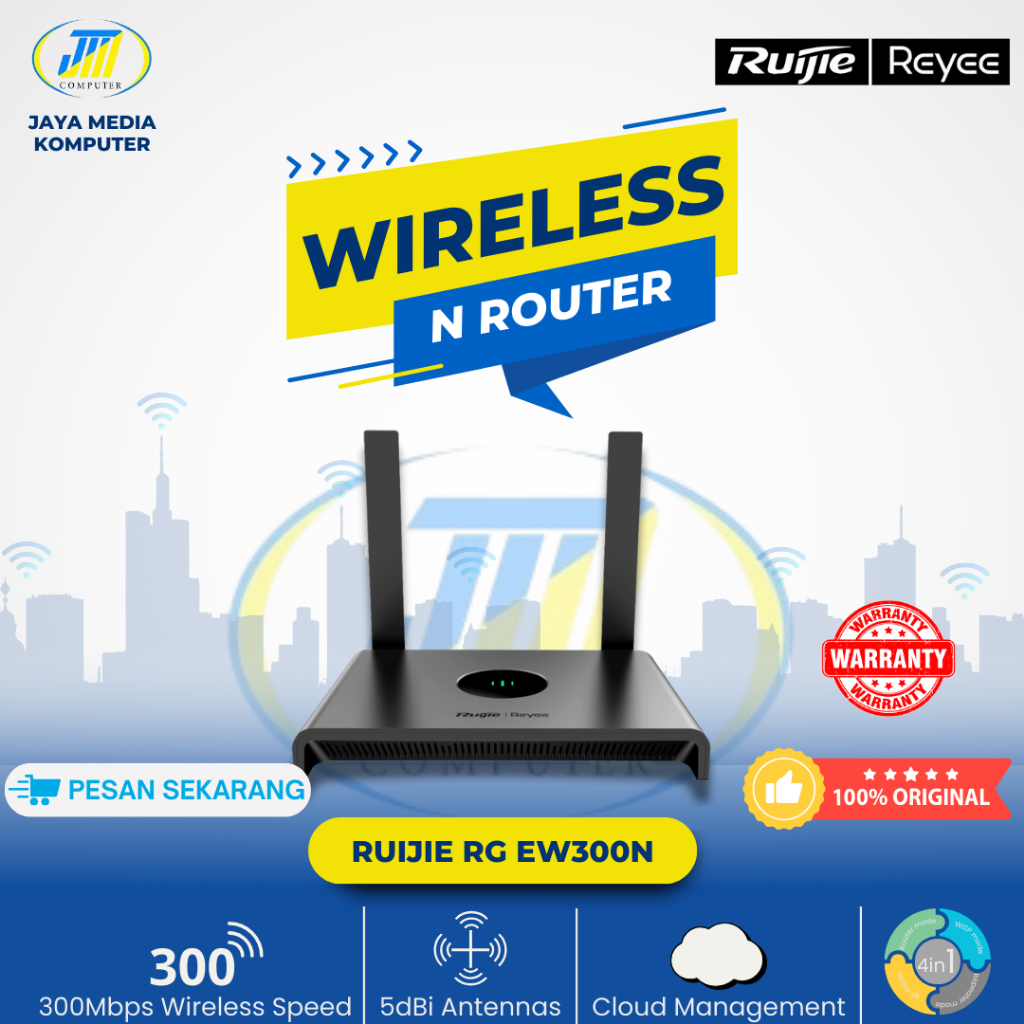 Jual Ruijie RG-EW300N REYEE 300Mbps N300 Wireless Smart Router WiFi ...