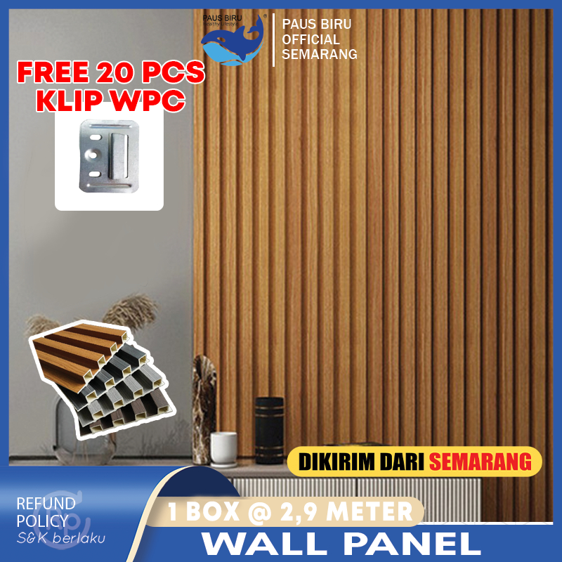 Jual Paus Biru - 1 BOX 10 PCS WALL WPC WOOD PANEL WALLPANEL WPC PVC KAYU DINDING UKURAN 2,9 ...
