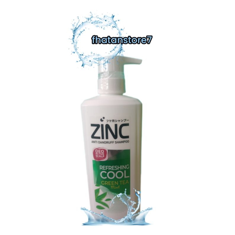 Jual Zinc Anti Dandruff Refreshing Cool Green Tea Shampo 450 ml | Sampo ...