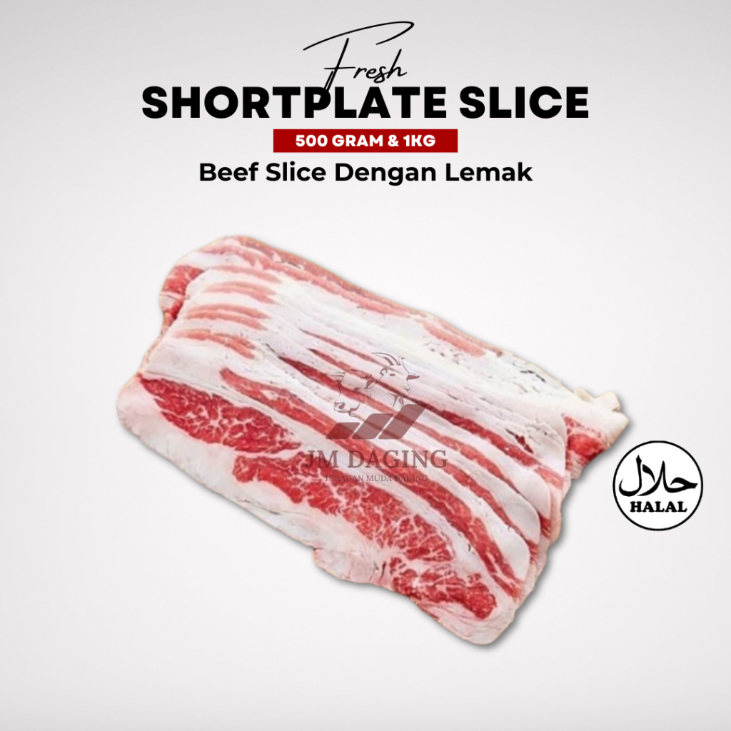 Jual AUS Shortplate Beef Slice / Daging Sapi Slice Halal 500gr 1kg ...