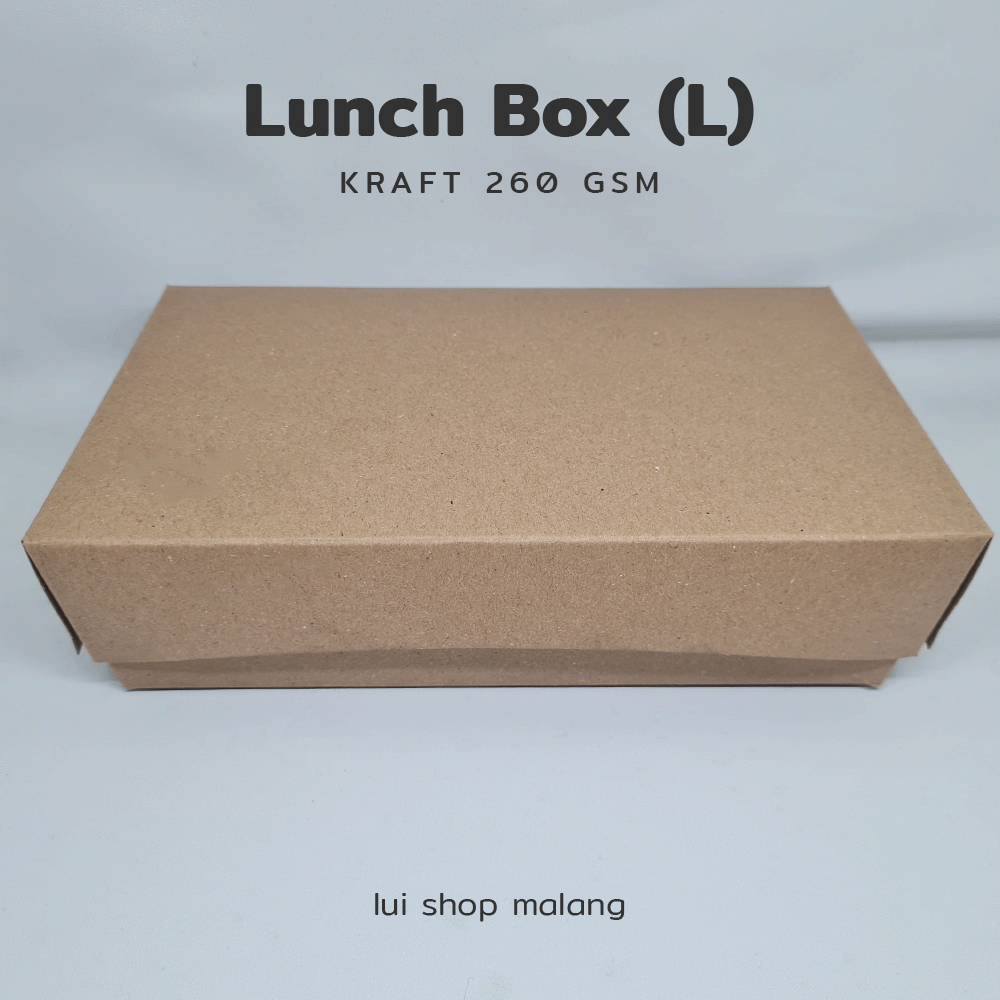 Jual DUS LUNCH BOX L KRAFT / KOTAK NASI / PAPER LUNCH LAMINASI 280gr ...