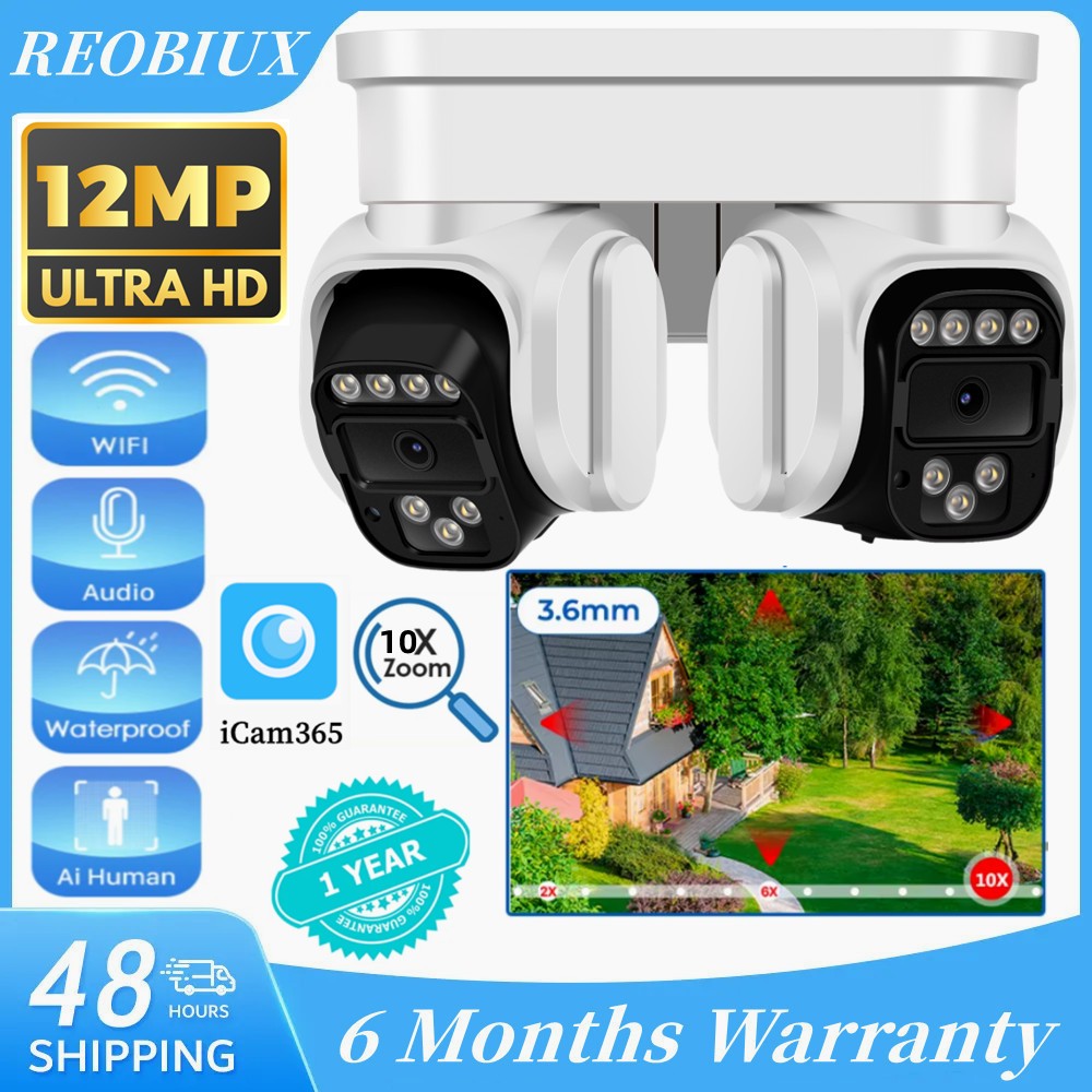 Jual Kamera IP WiFi 12MP Luar Ruangan Lensa Ganda Kamera Zoom 10x ...