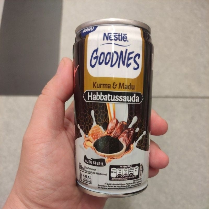 Jual NESTLE GOODNES SUSU STERIL DENGAN KURMA MADU & HABBATUSSAUDA 189mL ...