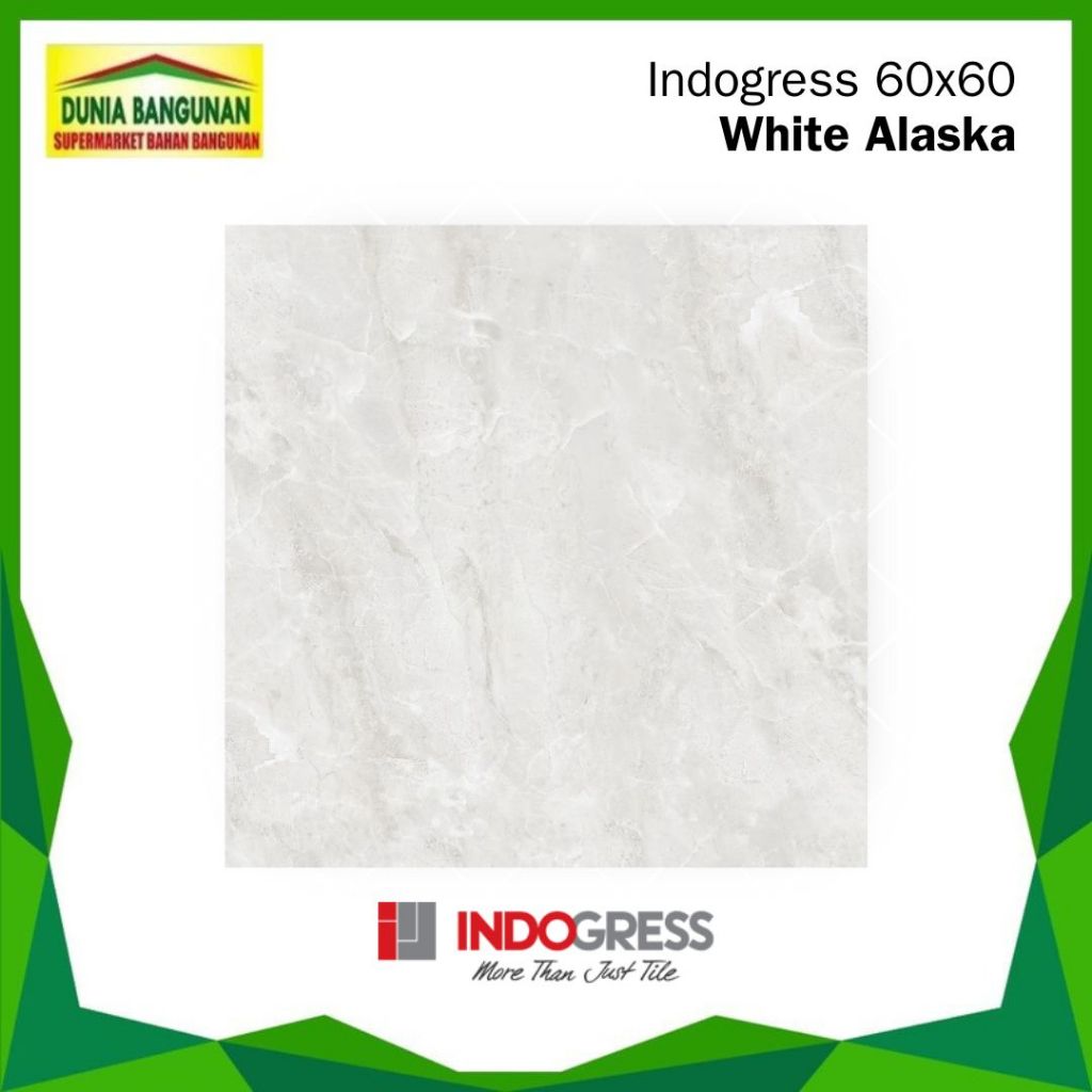 Jual Granit 60x60 Indogress White Alaska Granit Glazed Polished ...
