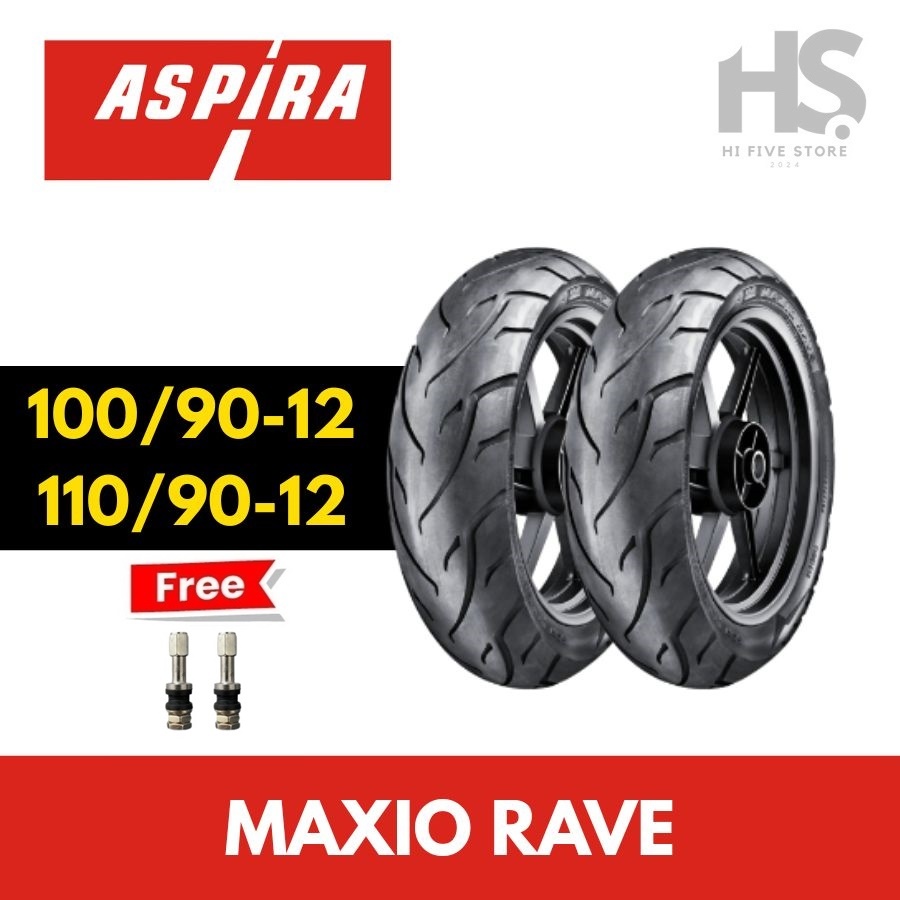 Jual Ban Motor SCOOPY Tubeless ASPIRA MAXIO RAVE 100/90-12 & 110/90-12 ...