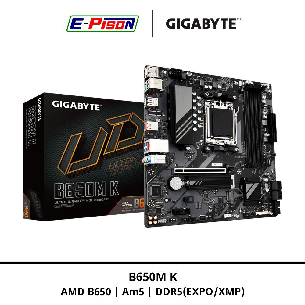 Jual GIGABYTE B650M K Motherboard AMD B650 AM5 DDR5 EXPO XMP Micro ATX | Shopee Indonesia
