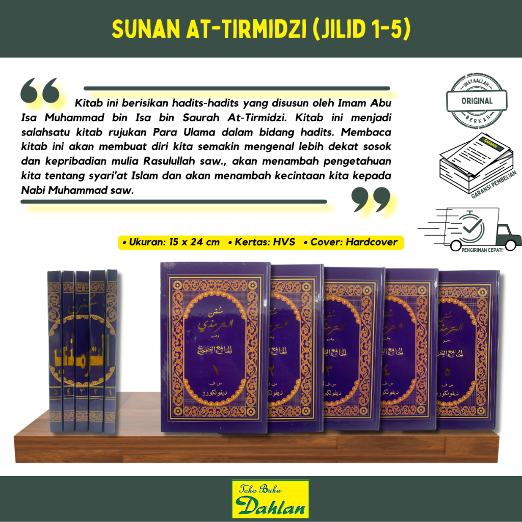 Jual SUNAN AT TIRMIDZI 5JILID, HVS HARDCOVER, Imam Abu Isa Muhammad bin Isa bin Saurah At ...