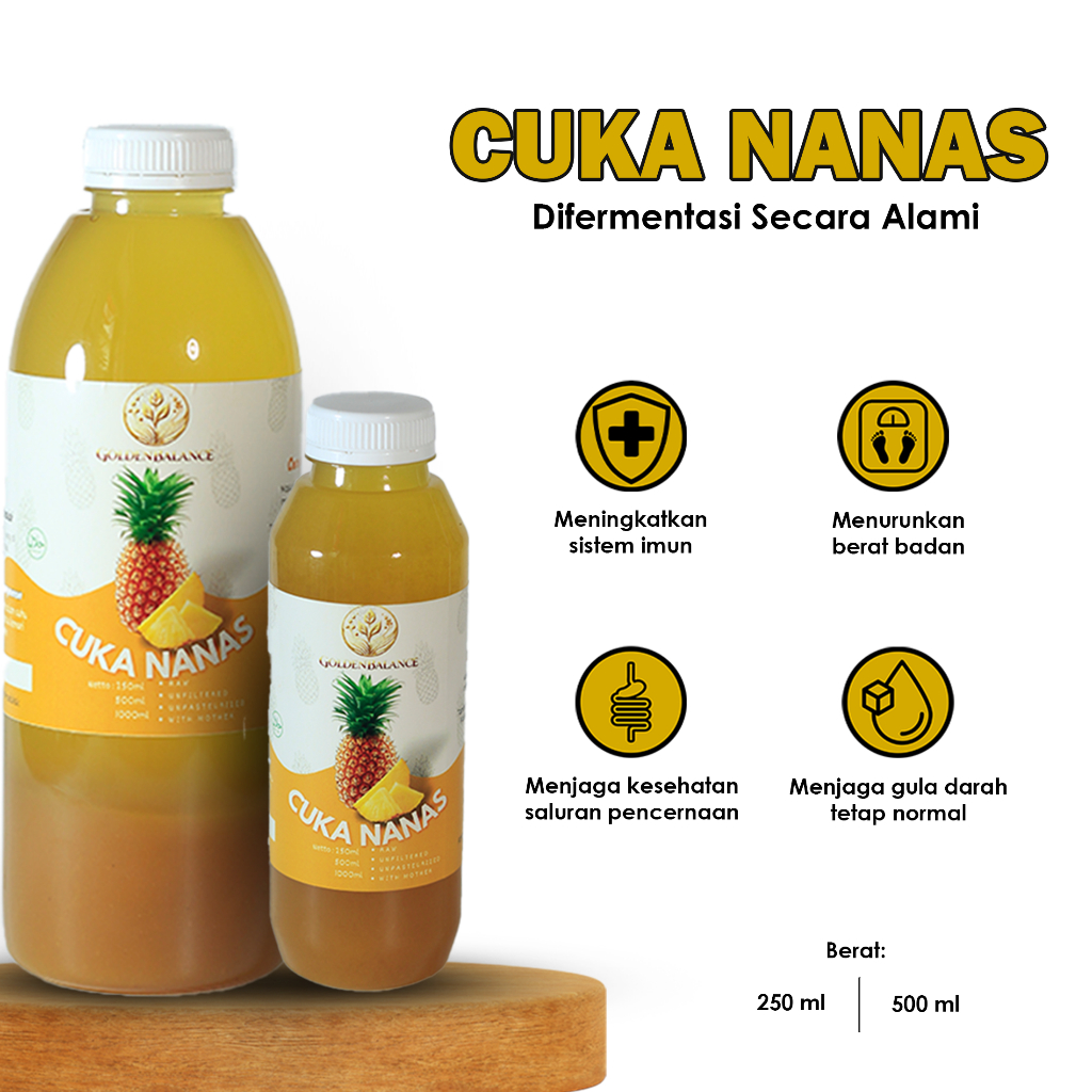 Jual Cuka Nanas 500 ML Original Cuka Buah Asli Untuk Kesehatan Mencegah ...
