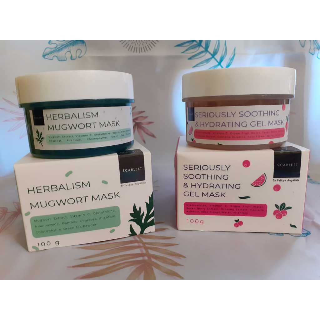 Jual SCARLETT MUGWORT MASK & SCARLET SOOTING MASK /masker/kosemtik ...