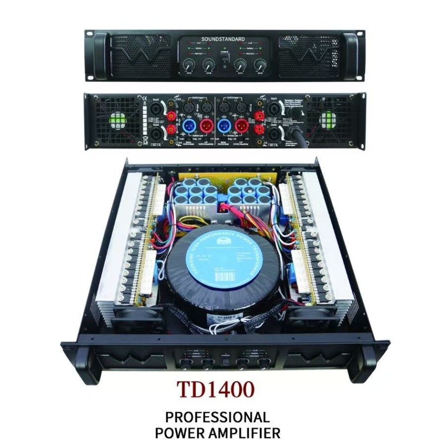 Jual POWER AMPLIFIER SOUNDSTANDARD TD1400 TD 1400 4CH 4X1200 WATT | Shopee Indonesia