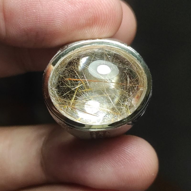 Jual BATU PERMATA KECUBUNG KINYANG RAMBUT EMAS | Shopee Indonesia