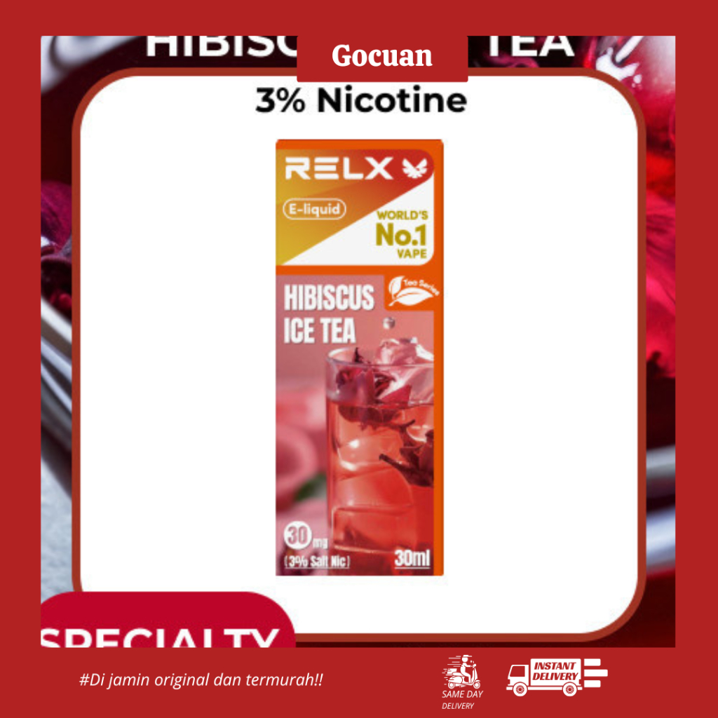 Jual LIQUID RELX HIBISCUS ICE TEA 30MG 30ML SALTNIC by RELX ORIGINAL ...