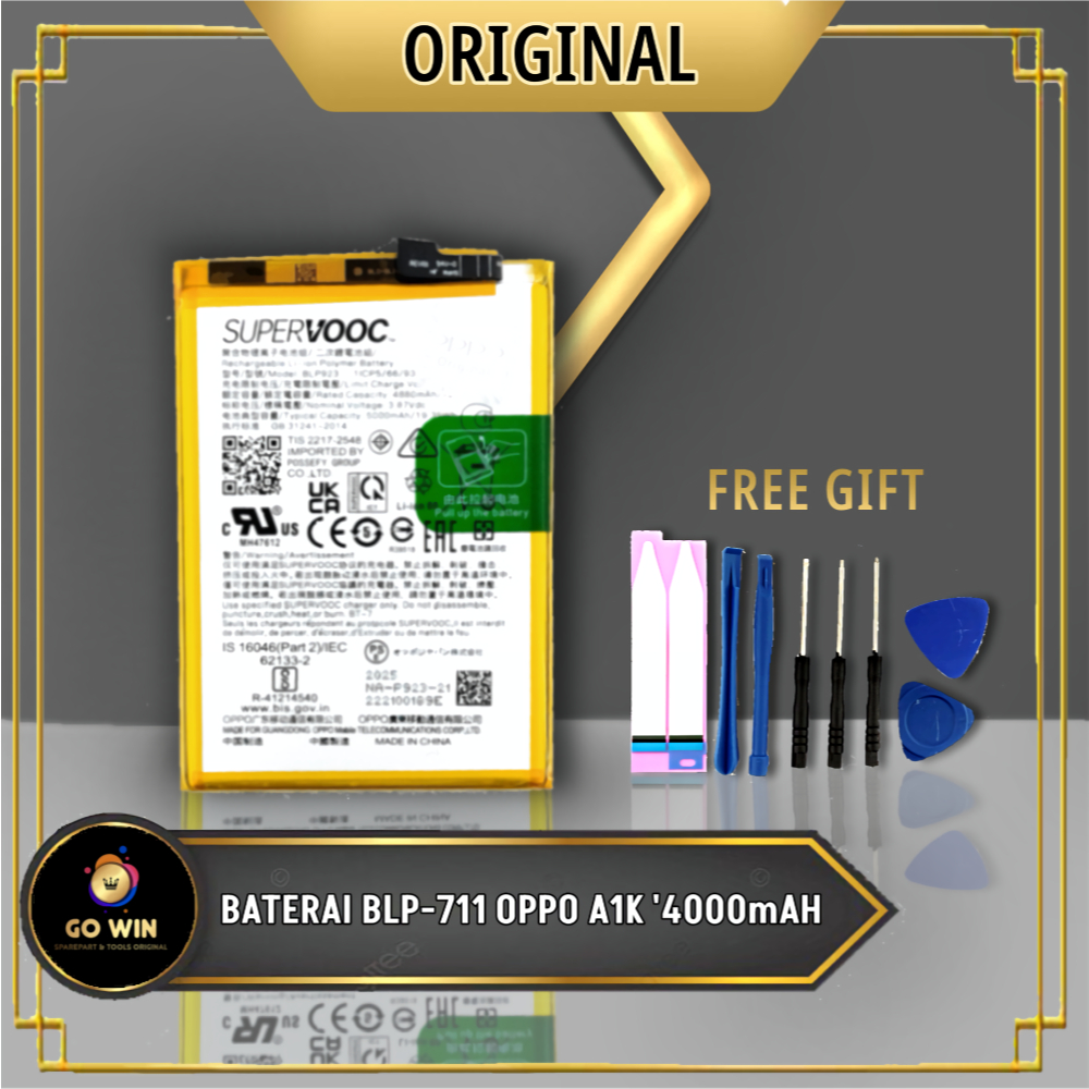 Jual BATERAI BLP-711 OPPO A1K / BLP-711 4000mAH ORIGINAL | Shopee Indonesia