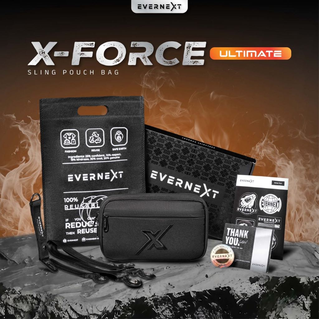 Jual Evernext - Pouch Bag Pria Sling Bag X-Force 3IN1 Pria Tas ...