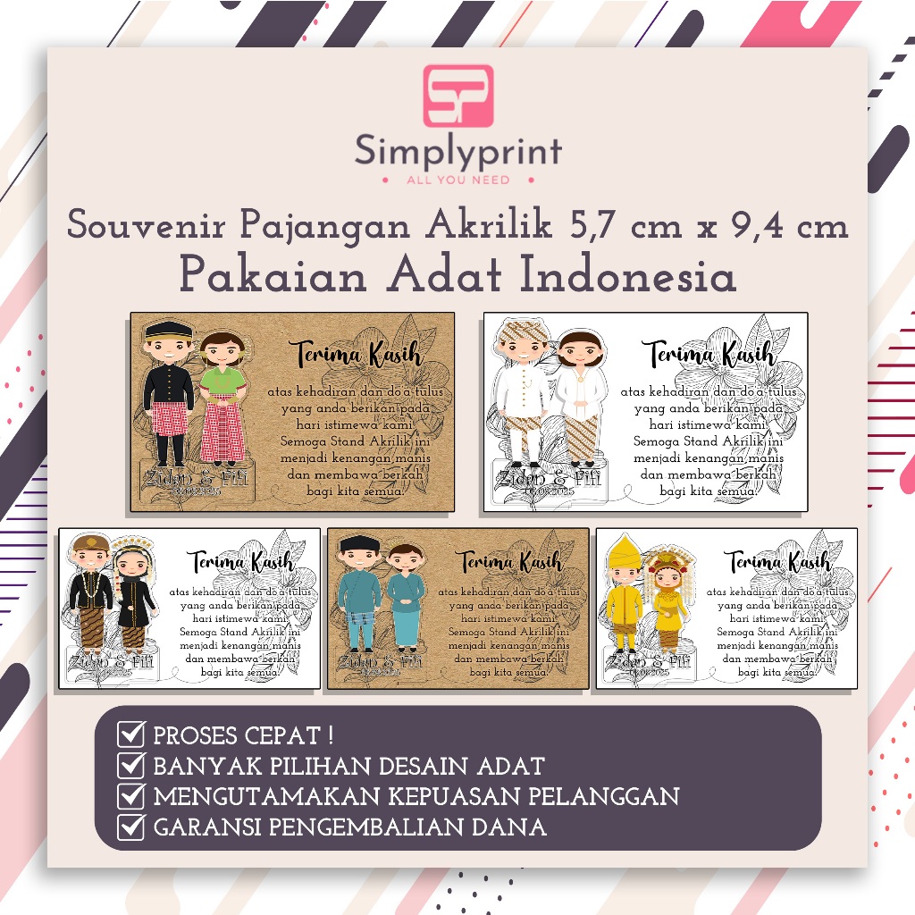 Jual Custom Pajangan/Standee Akrilik Souvenir Pernikahan (MOHON BACA ...