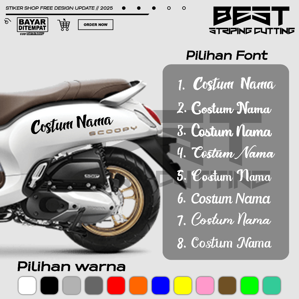 Jual STIKER CUSTOM NAMA BODY MOTOR - STIKER CUTTING CUSTOM NAMA BODY ...
