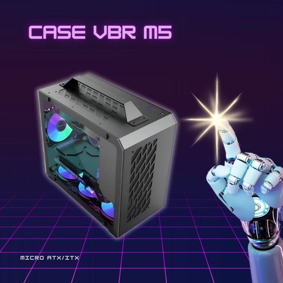 Jual Casing PC Gaming VBR M5 Compact Micro ATX/ ITX 26 Litre | Shopee ...