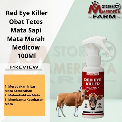 Jual Obat Spray Mata Merah Bengkak Sapi Ternak Red Eye Killer Medicow ...