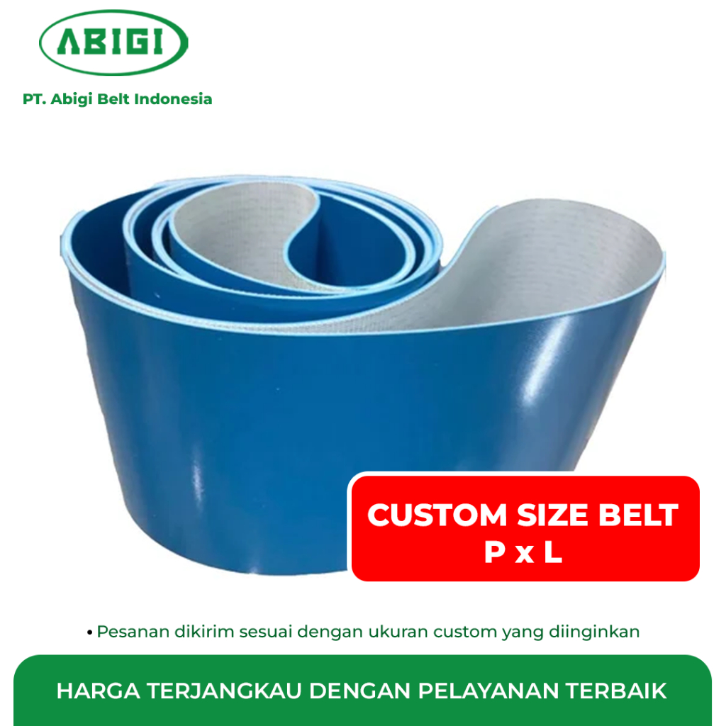 Jual Conveyor Belt PVC Biru Fabric 2mm Belt Conveyor Bisa Custom Ukuran ...