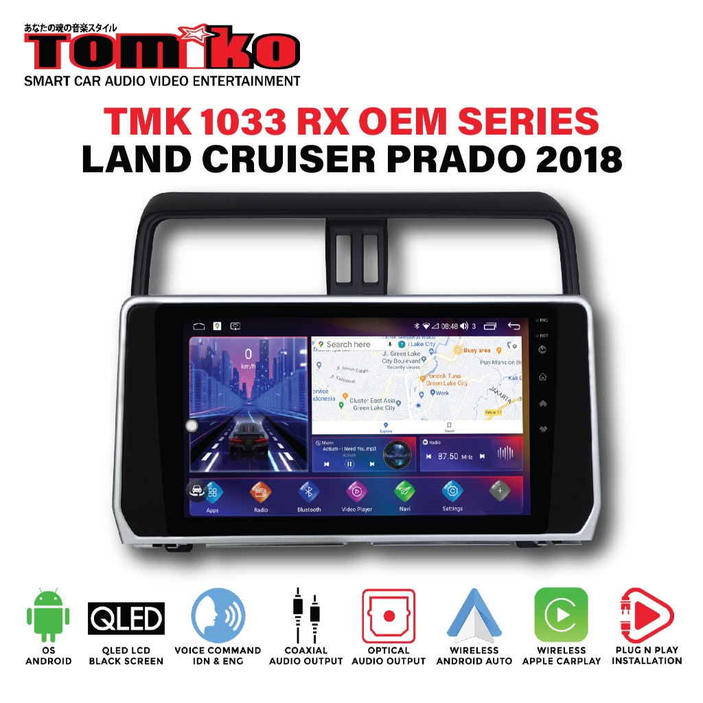 Jual Tomiko Head Unit Android TMK 1033 RX OEM Series for Land Cruiser Prado 2018 | Shopee Indonesia