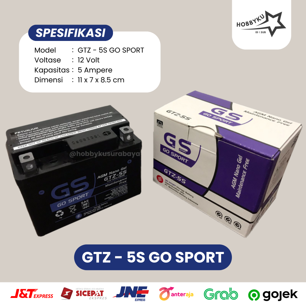 Jual Aki Motor GS Honda Beat Vario 110 Scoopy Supra X 125 Revo Spacy ...