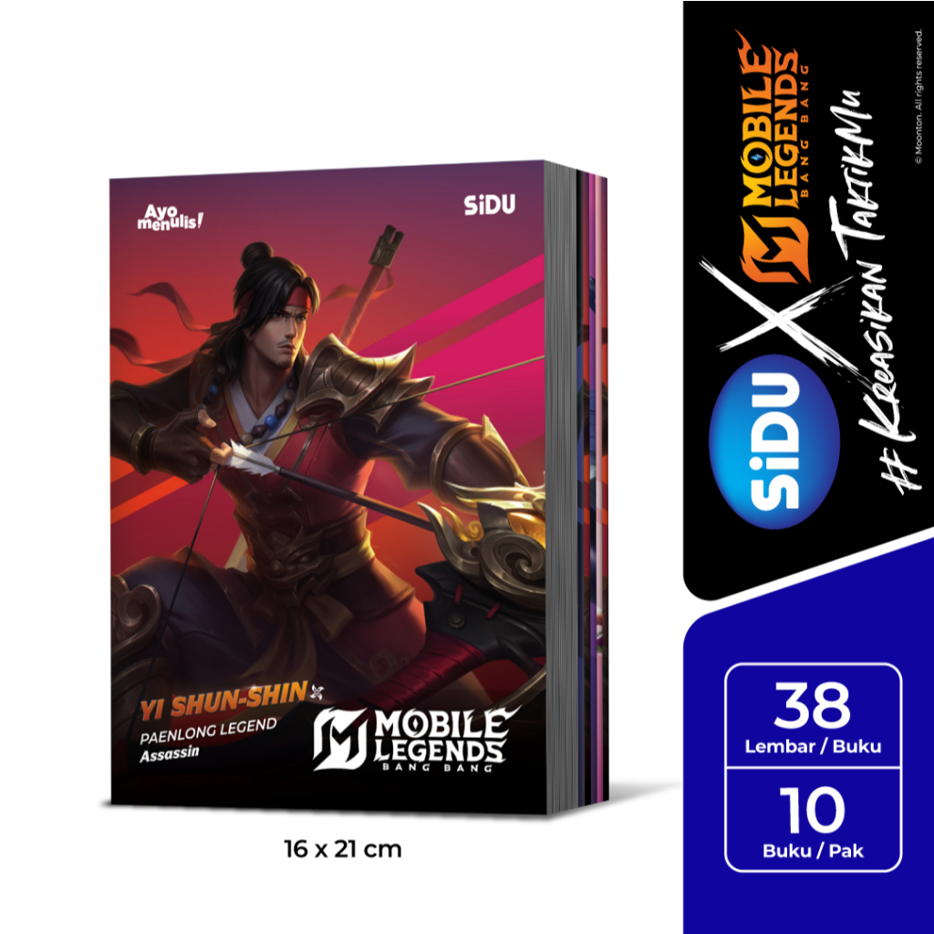 Jual SiDU Buku Tulis Mobile Legends 38 Lembar - 10 buku | Shopee Indonesia