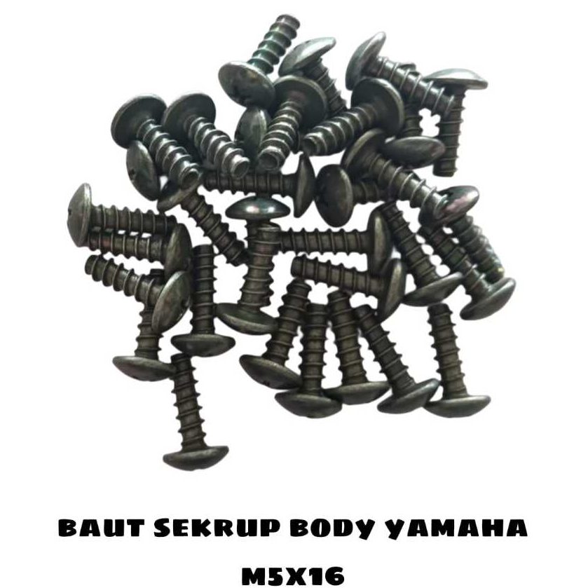 Jual BAUT SCRUP BODY YAMAHA 5X16 ( ISI 100 PCS ) | Shopee Indonesia