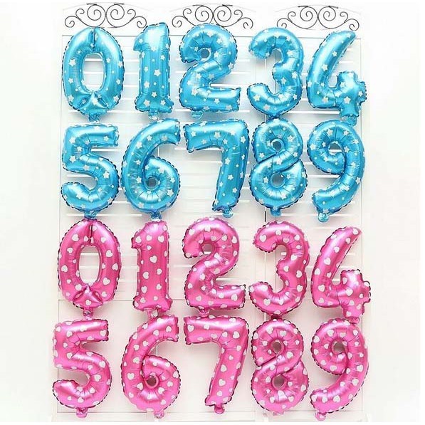 Jual FOIL ANGKA - PINK, BIRU 40cm | Shopee Indonesia