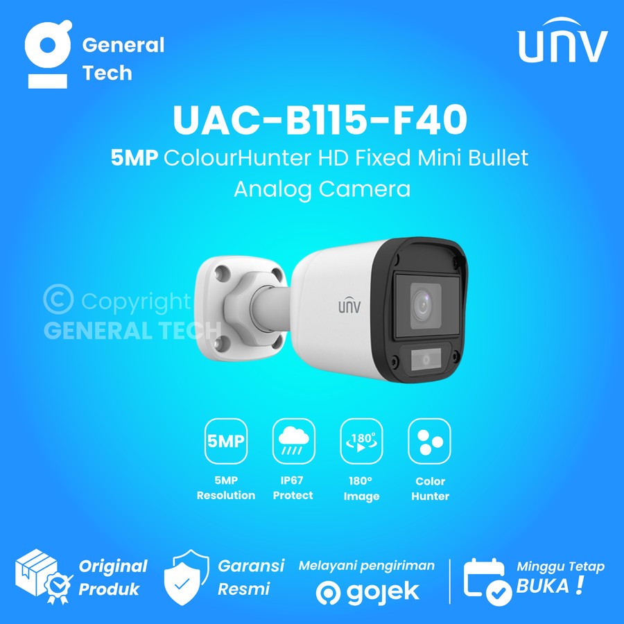 Jual Uniview UAC-B115-F40 5MP ColourHunter Fixed Bullet Analog Camera | Shopee Indonesia
