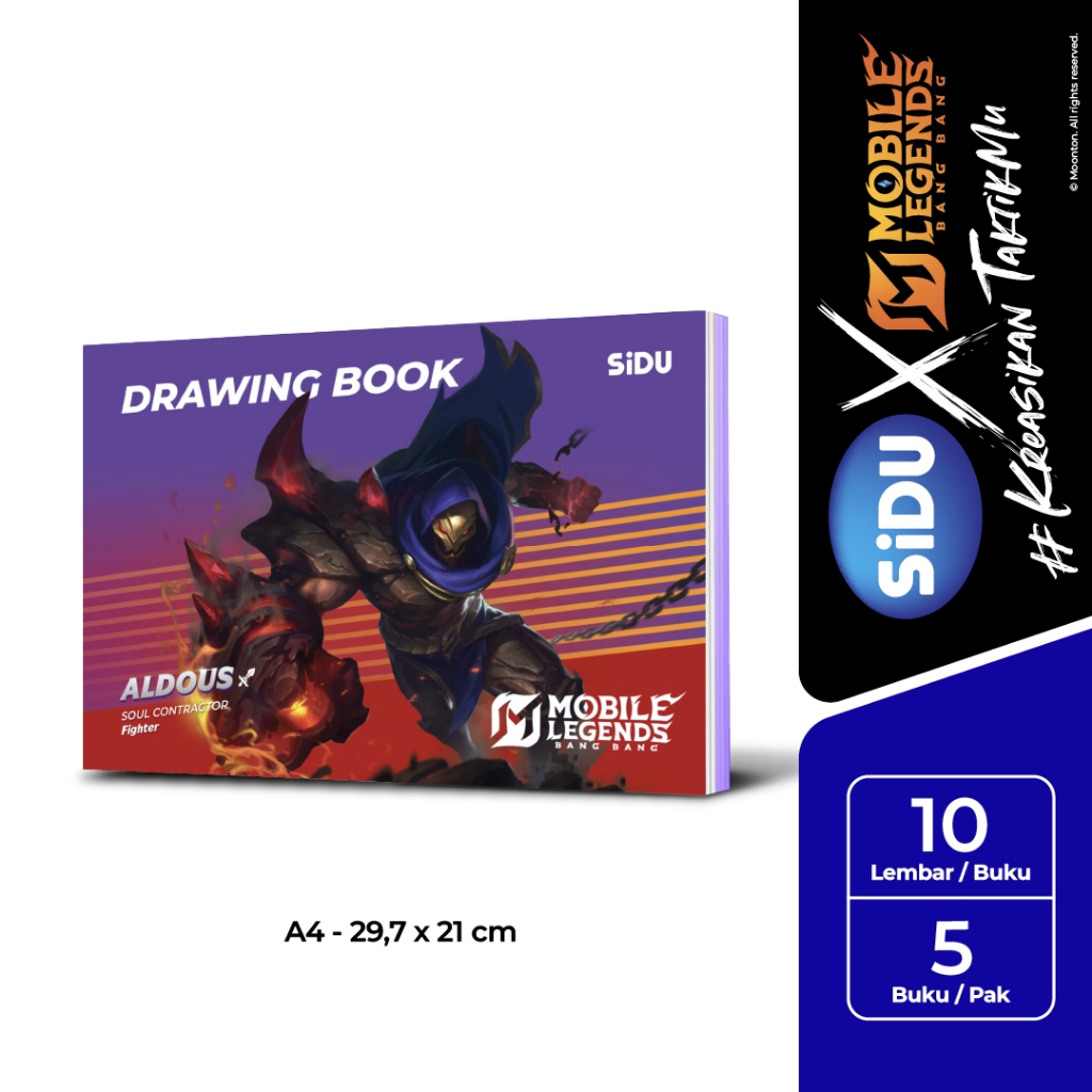 Jual SiDU Buku Gambar Mobile Legends A4 10 Lembar - 5 buku | Shopee ...