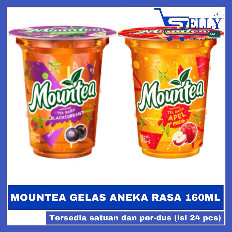 Jual MOUNTEA KEMASAN GELAS RASA BLACKCURRANT DAN APEL 160 ML ISI 24 PCS (SATUAN DAN DUS ...