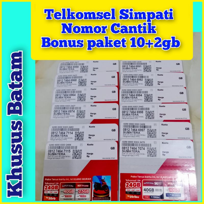 Jual Kartu Perdana telkomsel bonus internet /perdana simpati nomor cantik | Shopee Indonesia
