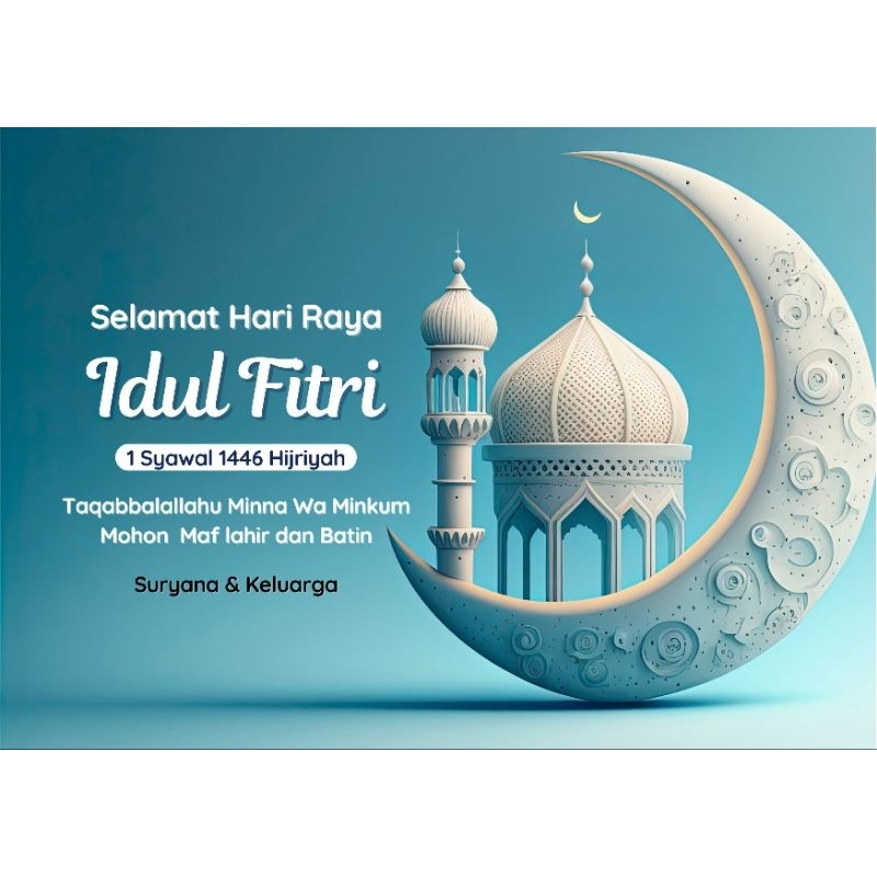 Jual Stiker Ucapan Hari Raya Idul Fitri Murah Tinggal ganti nama ...
