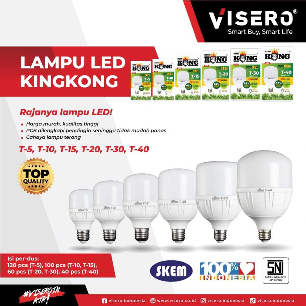 Jual Visero King Kong Lampu LED Capsule 5w 10w 15w 20w 30w 40w Nyala Terang & Ekonomis | Shopee ...