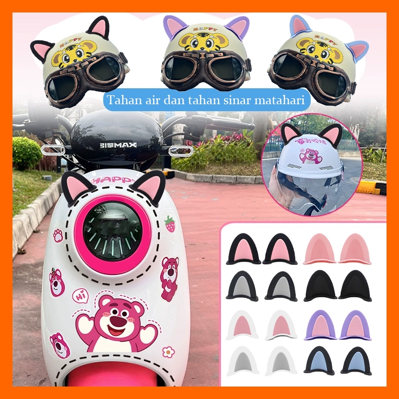 Jual Aksesoris helm telinga kucing Sepasang telinga kucing Dilengkapi ...