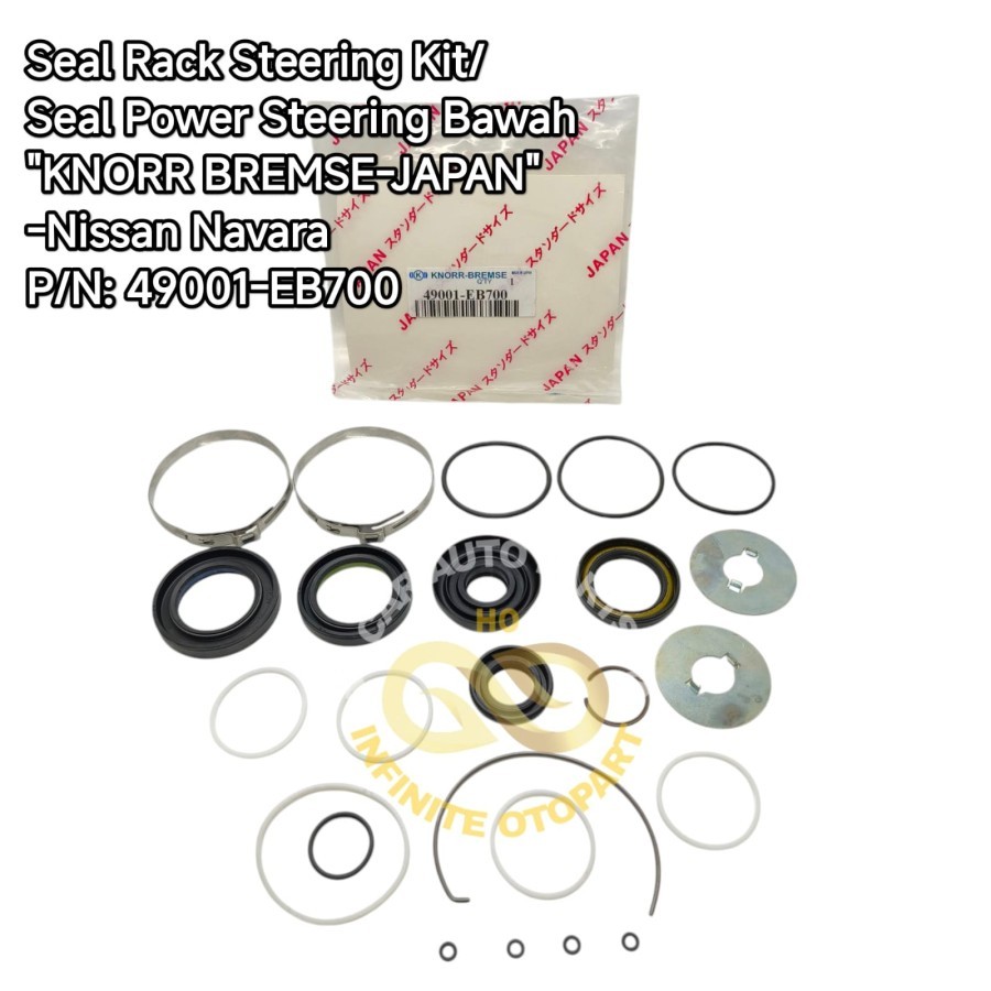 Jual SEAL POWER STEERING KIT BAWAH LOW NISSAN NAVARA KNORR 49001-EB700 ...