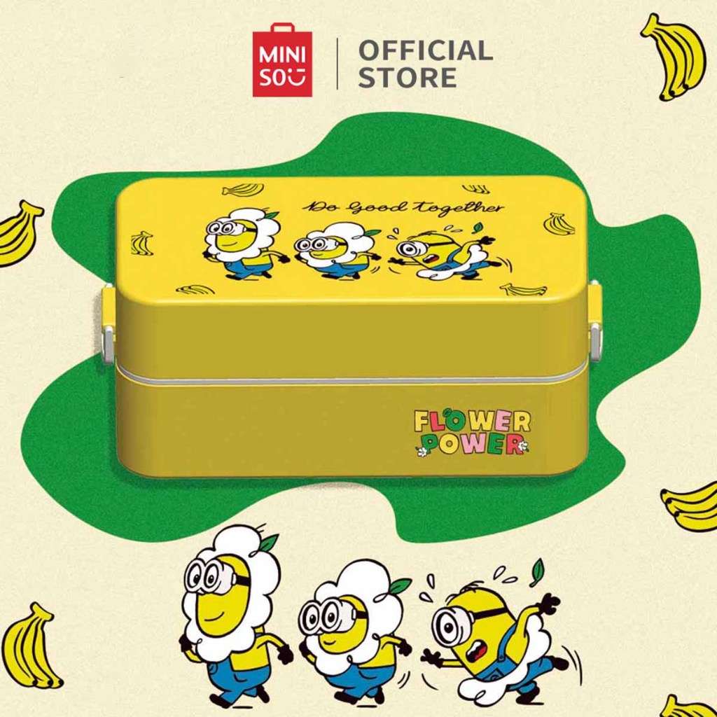 Jual Miniso x Daisy Minions Collection Kotak Bento Bento Box 1500ml ...