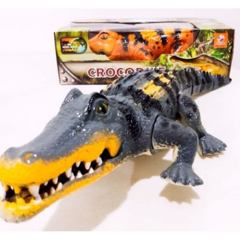 Jual mainan anak crocodile/buaya bisa bergerak no 1048 | Shopee Indonesia