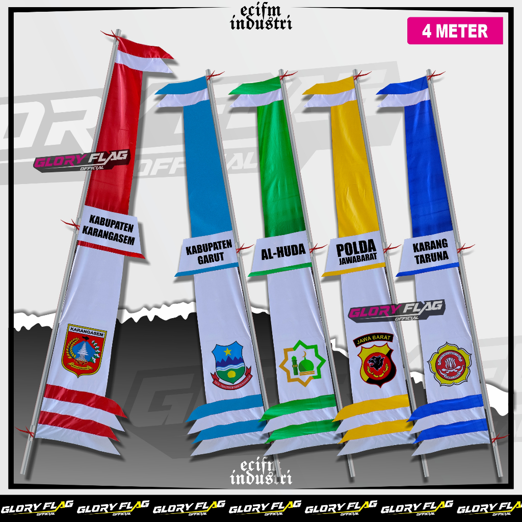 Jual iDk90 BENDERA UMBUL UMBUL CUSTOM 4 METER BEBAS REQUEST LOGO ...