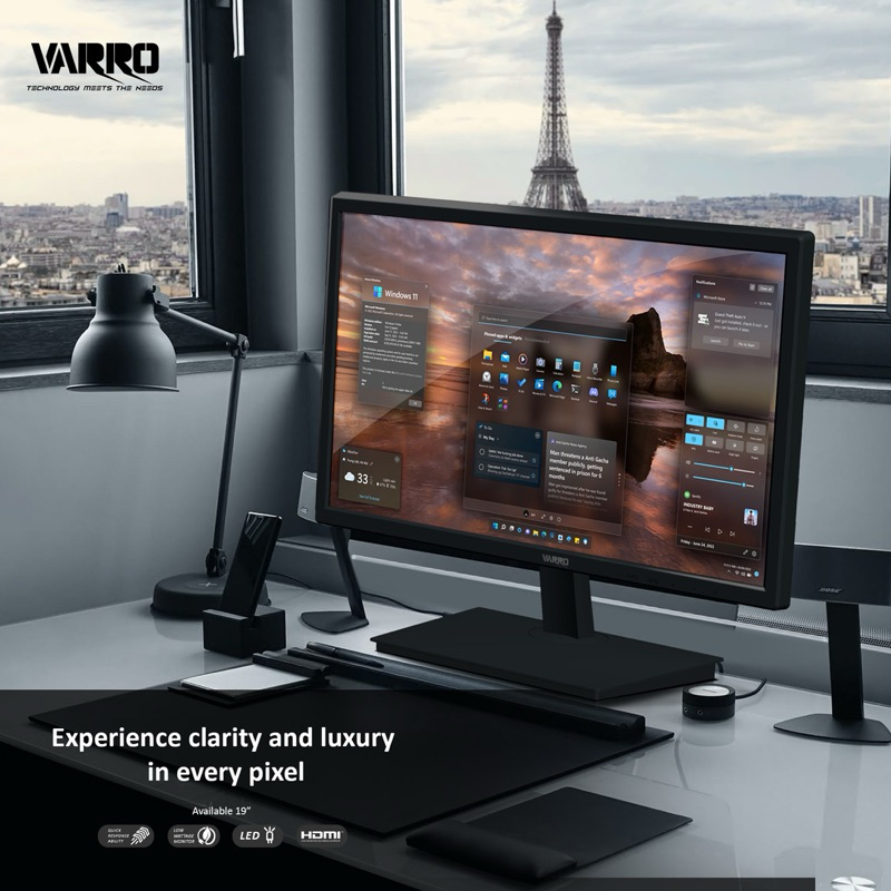 Jual MONITOR VARRO PREDATOR 19 INCH (HDMI+VGA) | Shopee Indonesia