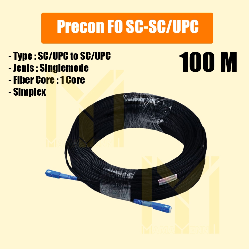 Jual Kabel FO Precon SC-SC 100 Meter /Kabel Fiber Optic Pre Connector 1 Core - Pre Con FO 100M ...