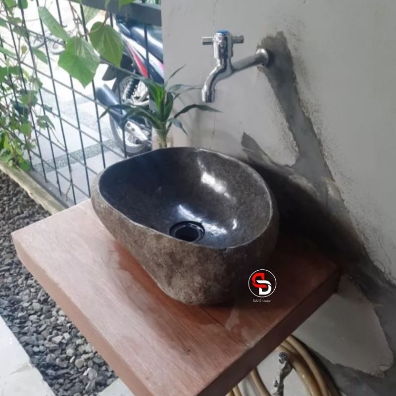 Jual Wastafel batukali natural super aesthetic | sink riverstone no ...