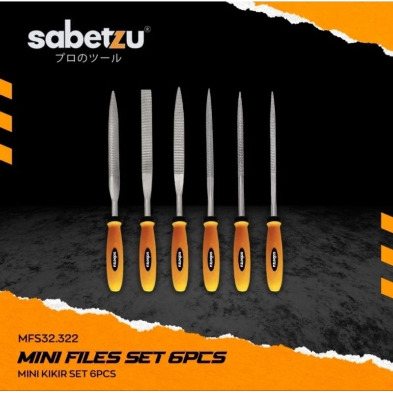 Jual Kikir Set 6pcs Sabetzu Mini Files 4 x 160mm Alat Kikir Kayu Besi ...