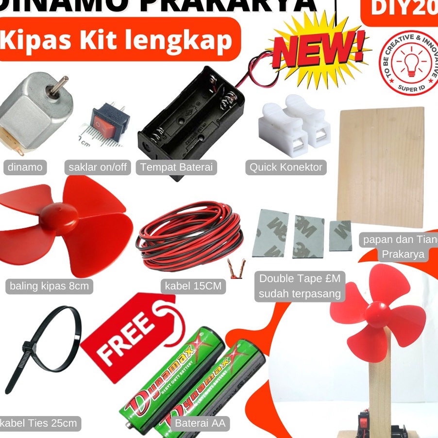 Jual Spesial Dinamo kipas prakarya sekolah rangkaian kipas rangkaian ...