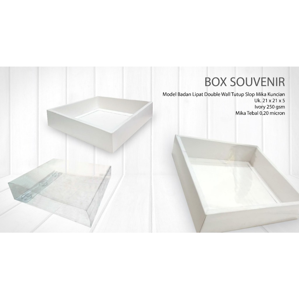 Jual Box Kemasan Souvenir Model Sleding Uk. 21 x 21 x 5 Bahan Ivory 250 ...