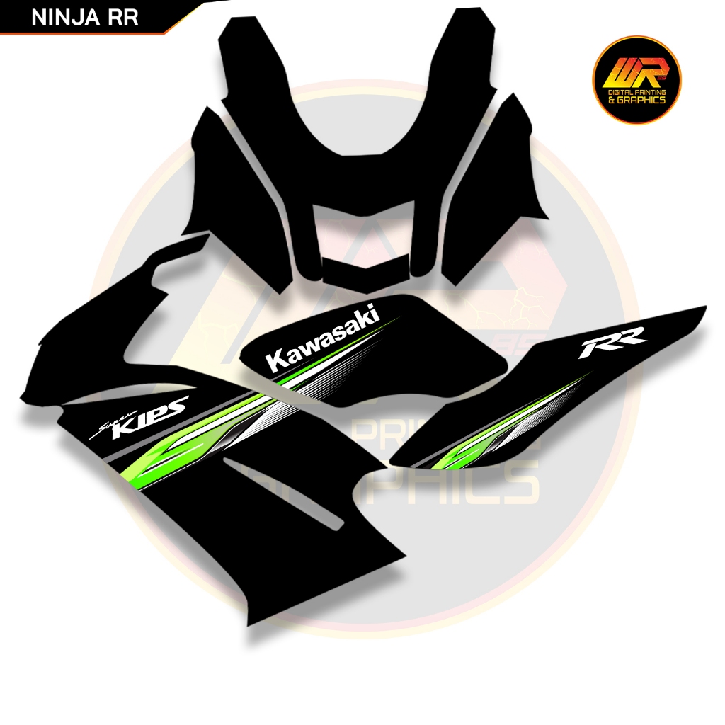 Jual Striping Ninja RR Stiker Transpara UV Bahan Bening Variasi Simpel ...