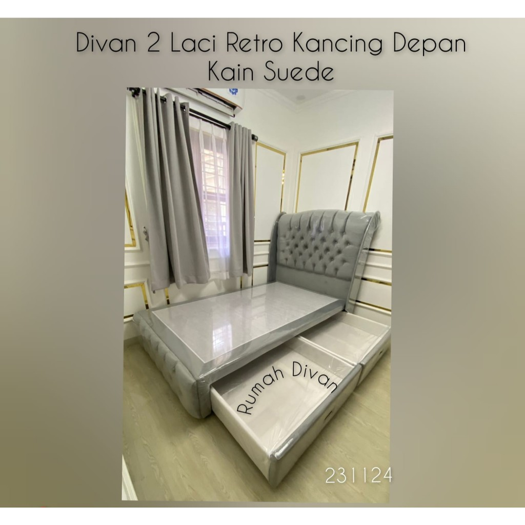 Jual DIVAN DIPAN TEMPAT TIDUR 2 DAN 4 LACI BESAR WINGS RETRO MOTIF ...