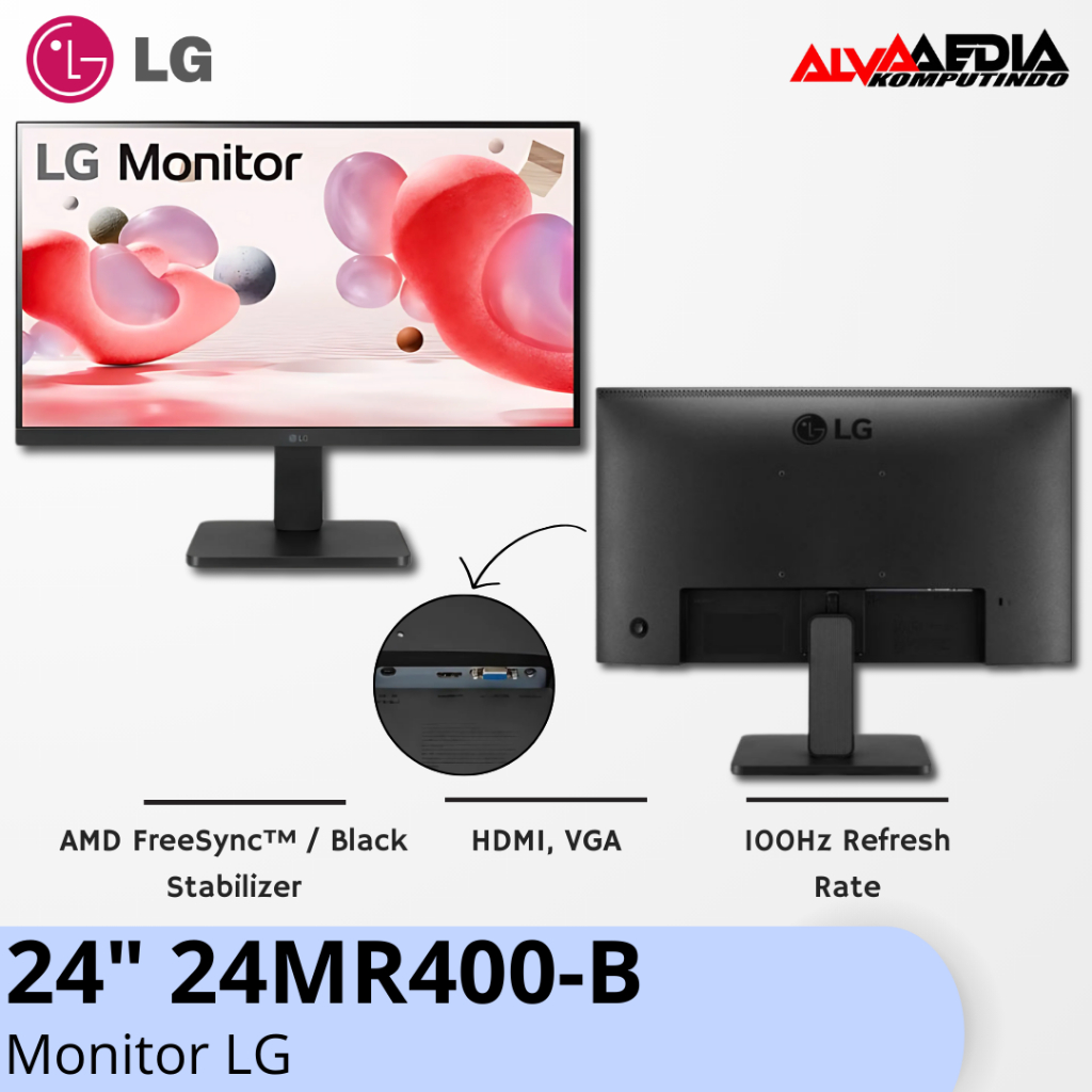 Jual MONITOR LG 24 INCH 24MR400-B VGA HDMI IPS REFRESH RATE 100HZ - PC ...
